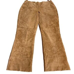 margaret godfrey | Pants & Jumpsuits | Margaret Godfrey Tan Suede Whip ...